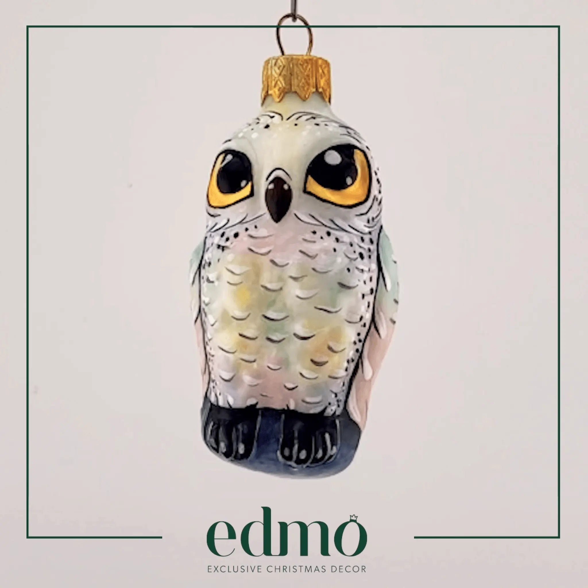 Owl from fantasy - Edmo - Glass Holiday Ornaments